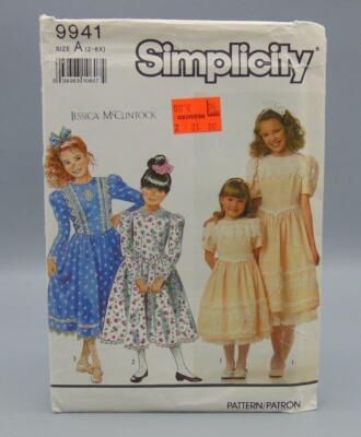 Simplicity 9941 Sewing Pattern Dresses Child Size A 2-6X UNCUT | eBay