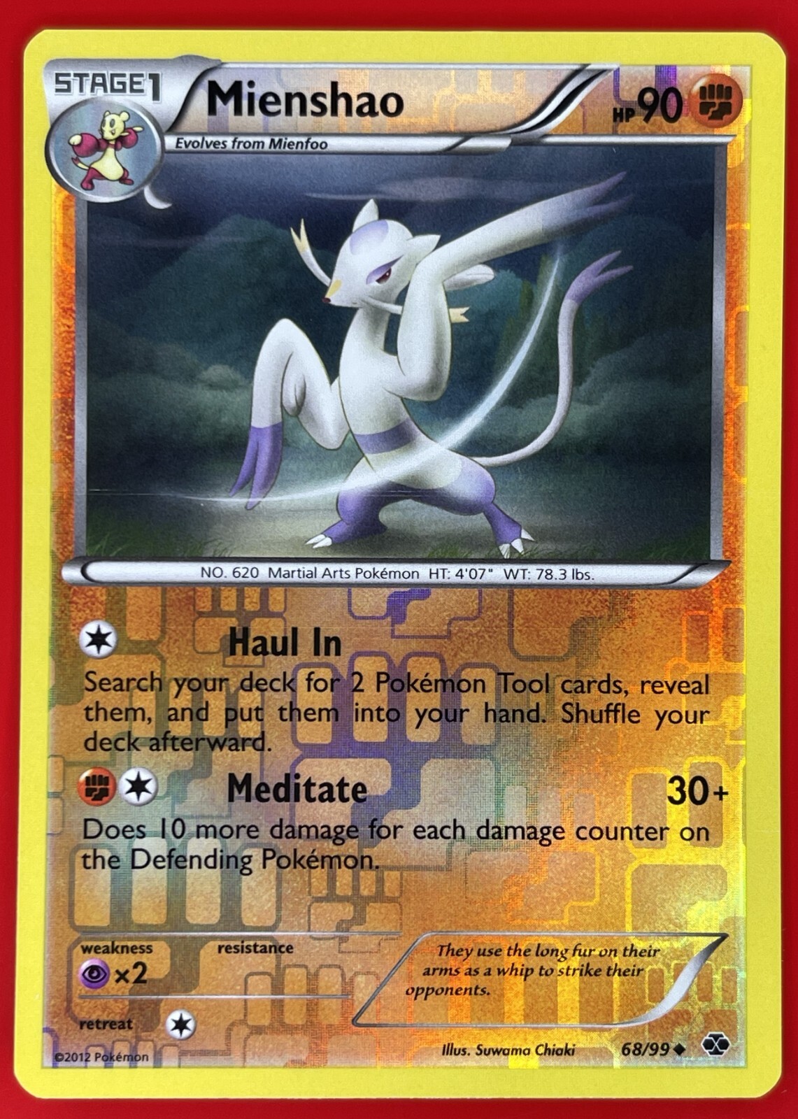 Pokémon TCG Mienshao Next Destinies 68/99 Reverse Holo English Card ...