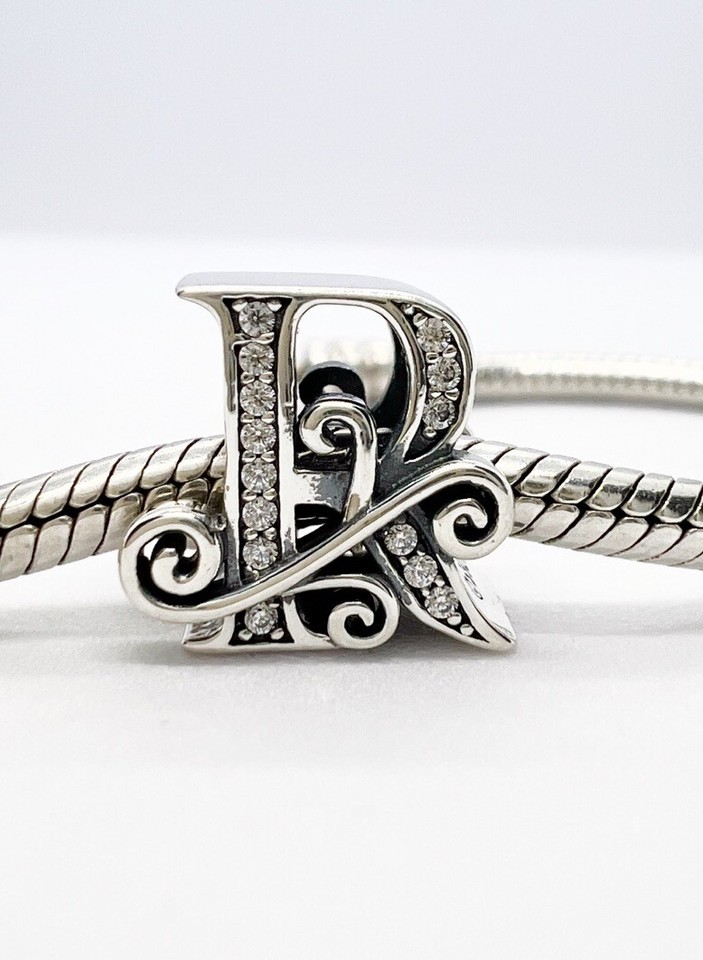Letter Charm Vintage Name Initial Alphabet A-Z Genuine 925 Sterling ...