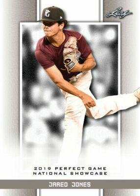 JARED JONES 2019 "1ST EVER PRINTED" LEAF PERFECT GAME NIKE ROOKIE CARD ...