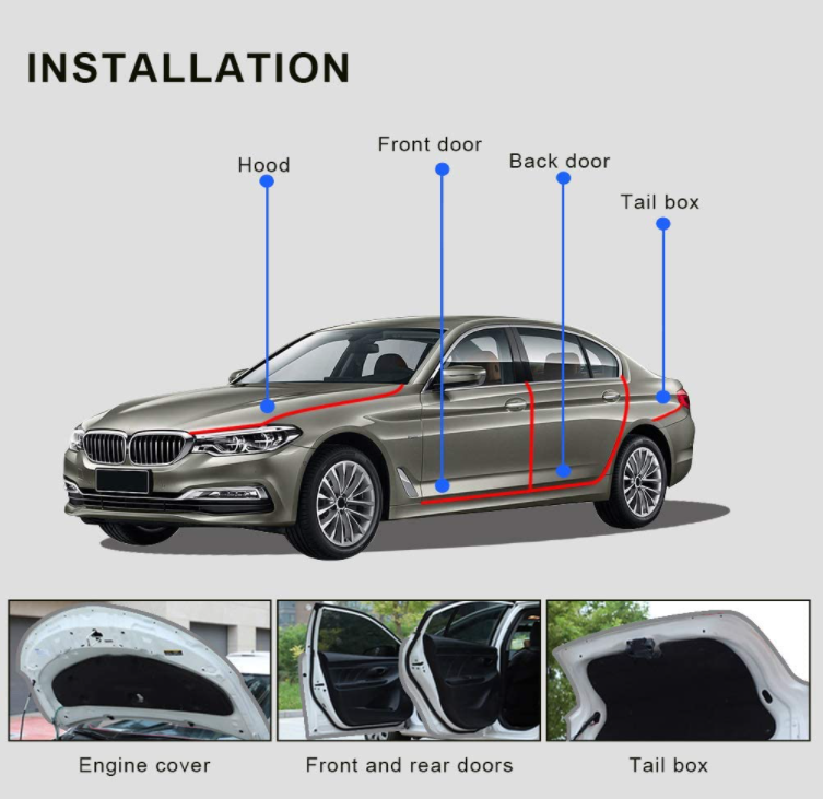 4M Flexible Rubber Seals Trim Strip Car Doors Edge Defend Anti Dust ...