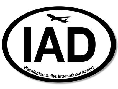 5" iad washington dulles international airport car bumper sticker decal ...