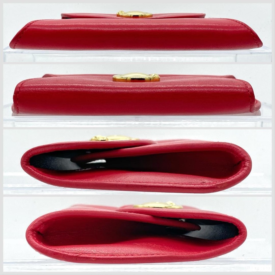 Auth Cartier Coin Case Panthere Leather Red Vintage Unisex Leather ...
