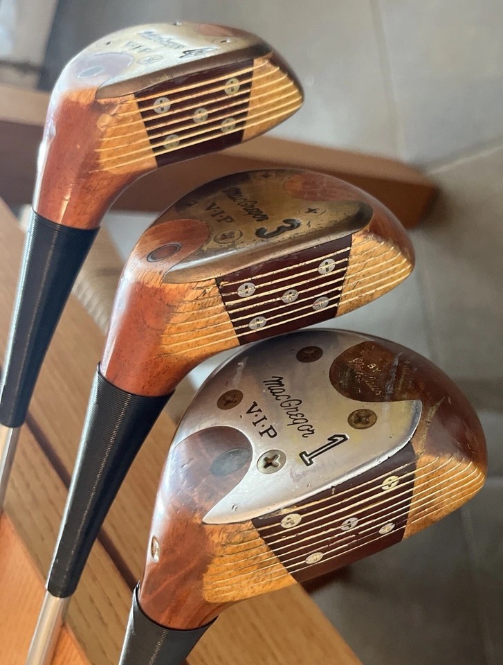 1970 MacGregor VIP by Nicklaus Persimmon Wood Set Driver 3 And 4 Woods ...