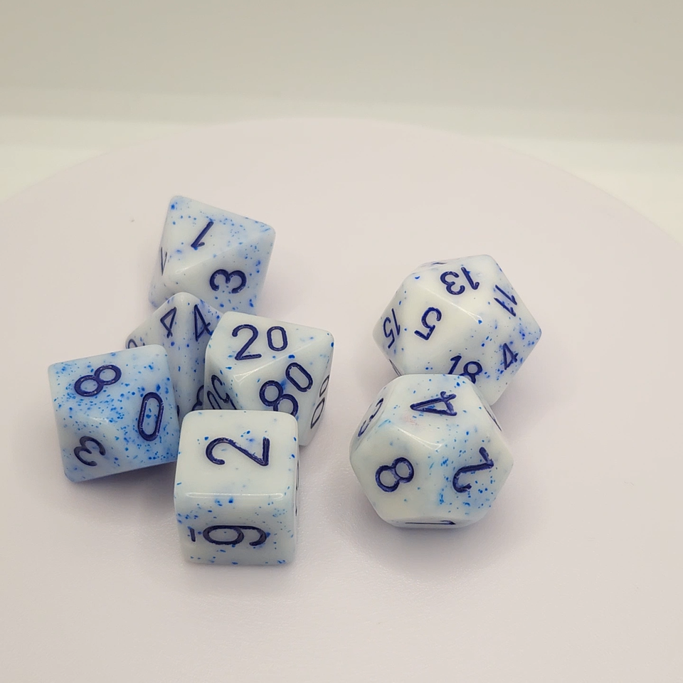 Dungeons & Dragons Chessex Dice Speckled Blue OOP 7 Dice Set | eBay