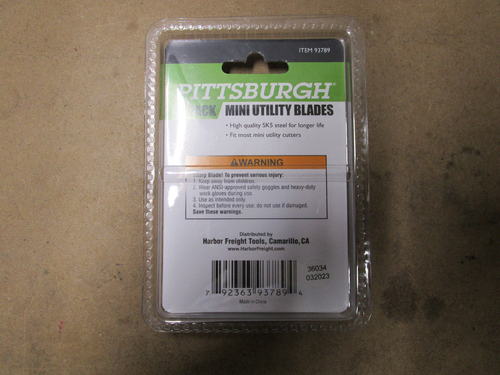 Pittsburgh Mini Utility Knife Replacement Blade 10 Pack for sale online ...