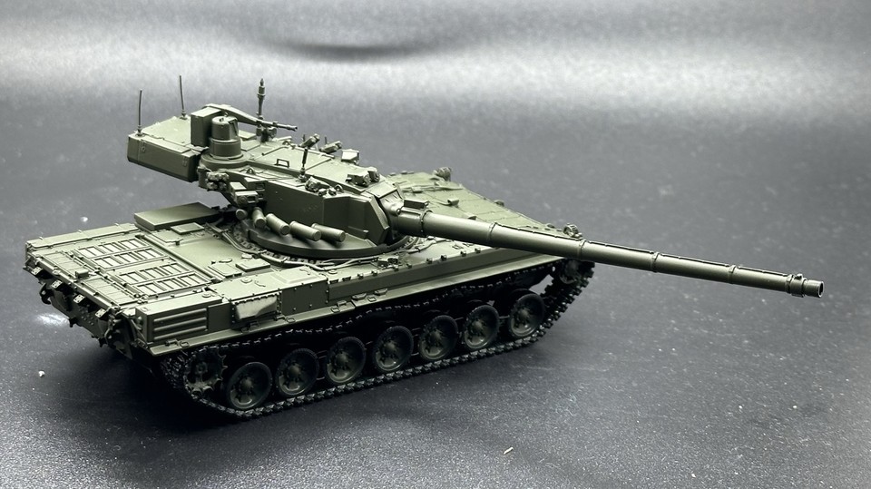 Homemade 1/72 Russian 195 Main Battle Tank + T-14 Turret Painted ...
