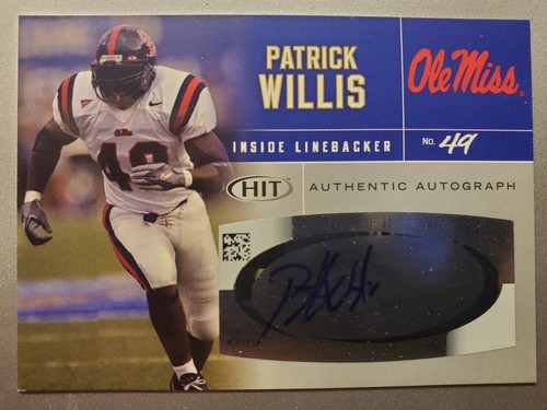 Patrick Willis Rookie AUTO 2007 SAGE HIT #A49 San Francisco 49ers HOF ...