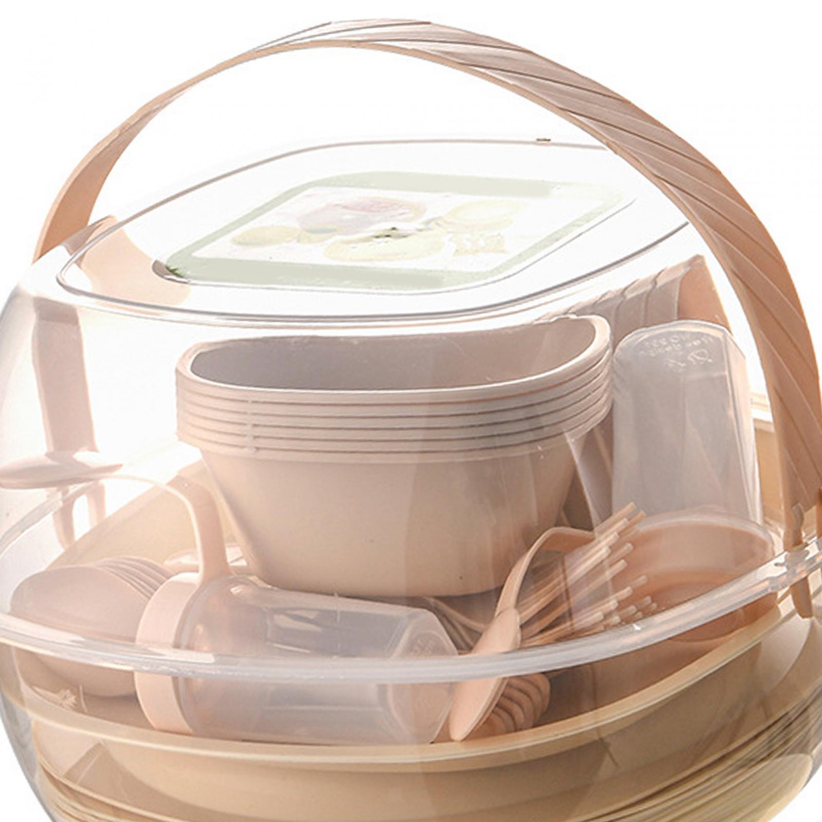 48Pcs Camping Dinnerware Sets, Travel Camping Cutlery Set Bowls Adults ...