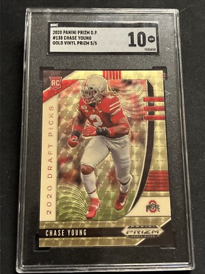 2020 PANINI PRIZM DRAFT GOLD VINYL CHASE YOUNG 5/5 SGC 10 Buckeyes | eBay