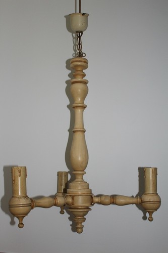 Original Federation Style Painted Wooden Chandelier Style Light Fitting ...