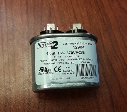 MARS MARS2 12904 Motor Run Capacitor 4.0 MFD 370VAC | eBay