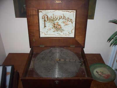 Beautiful Polyphon Music Box With 6 Disks! | eBay