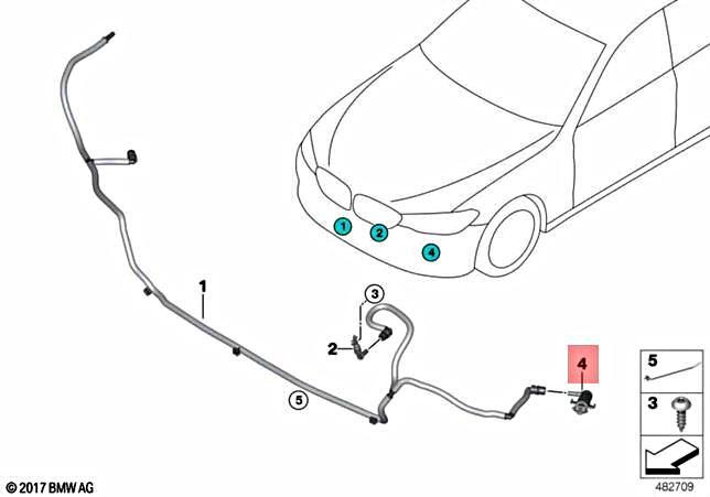 Genuine BMW G30 G31 G32 G38 518d 520d ed High Pressure Nozzle Left ...