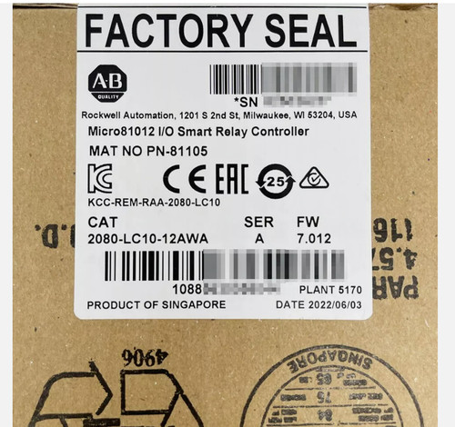 New Factory Sealed 2080-LC10-12AWA Micro810 12 l/O Smart Relay ...