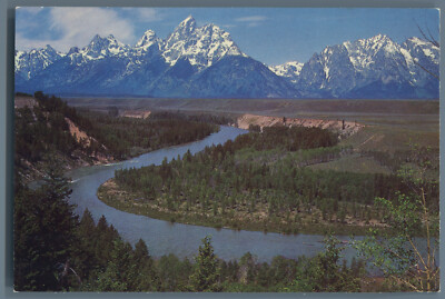 Postcard Snake River Lookout Grand Teton National Park Wyoming WY Lodge ...