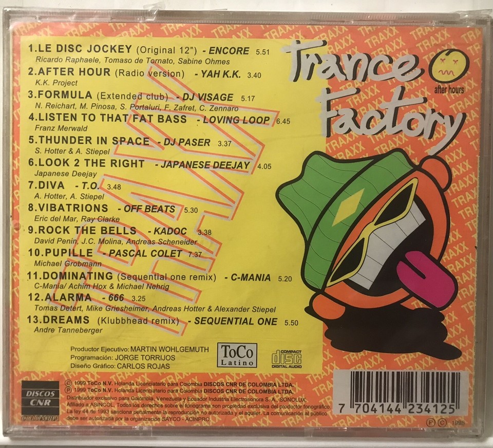 RARE CD No Longer Trance Factory Traxx Le Disc Jockey Original 12 ...