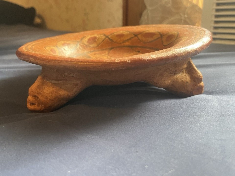 Mayan Tri Pod Rattle Vessel Artifact with Ancient Glyphs | eBay