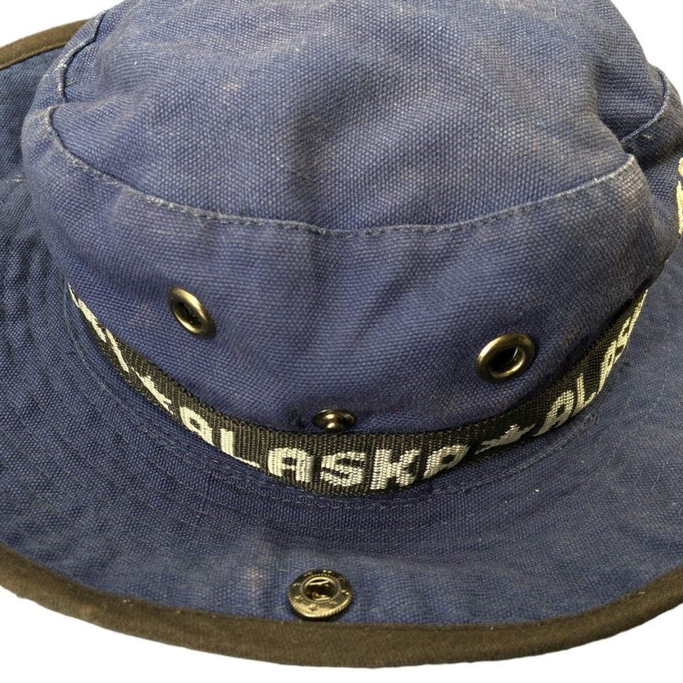 Vintage Alaska Bucket Hat Tracker Sun Chin Strap | eBay
