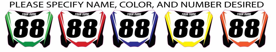 CUSTOM MOTOCROSS MINI NUMBER PLATES KTM KX CR YZ RM ONE DOZEN (12) 4 ...