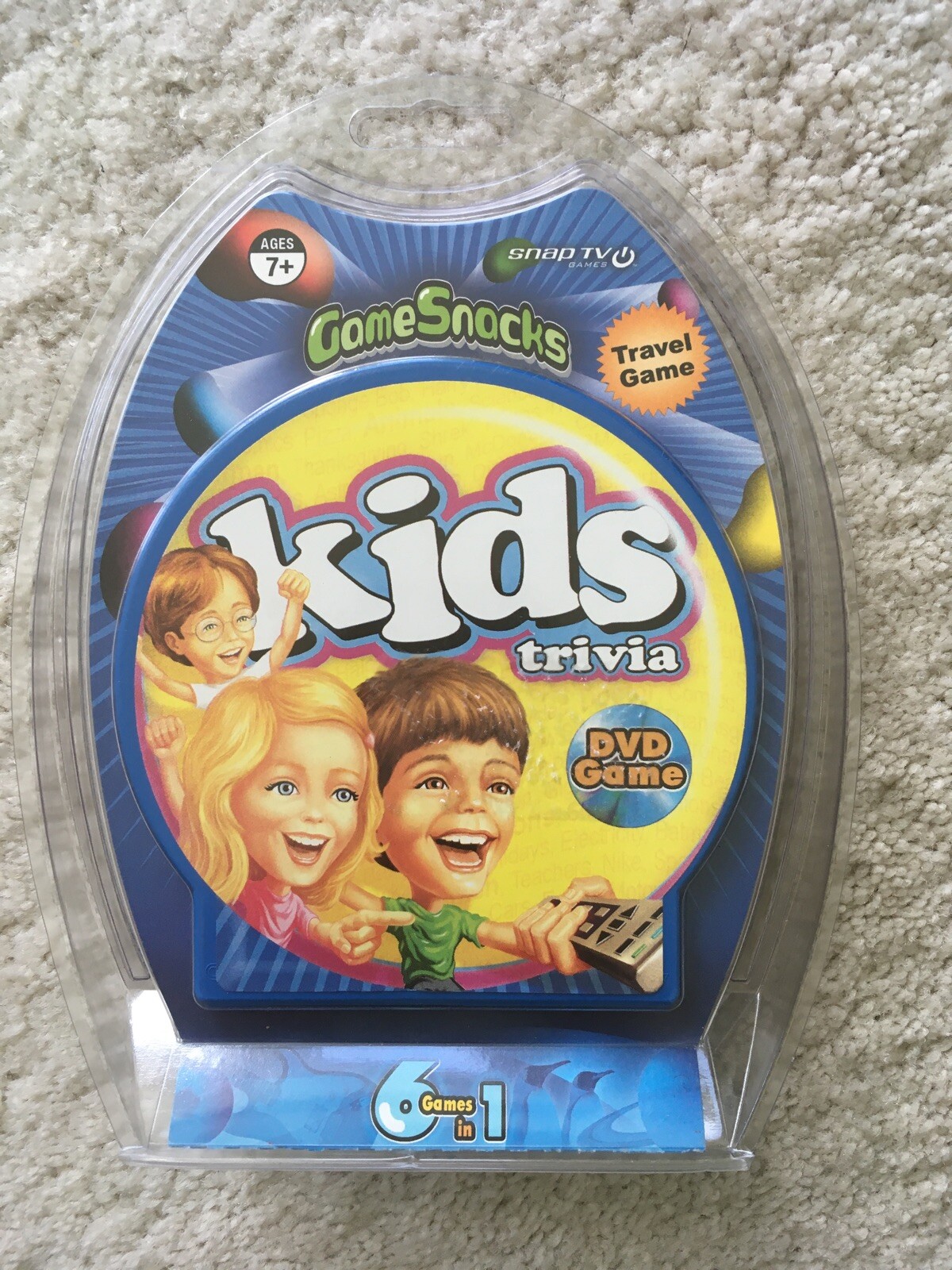 DVD Game Snacks - Kids Trivia Snap TV Games Travel Game 6 in 1 NIP | eBay