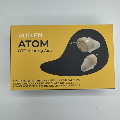 Audien ATOM Rechargeable Hearing Amplifier to Aid Assist OTC Hearing ...