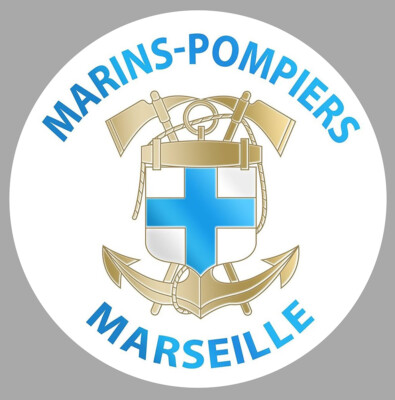 STICKER MARINS POMPIERS MARSEILLE POMPIER BLASON LOGO OM AUTOCOLLANT ...