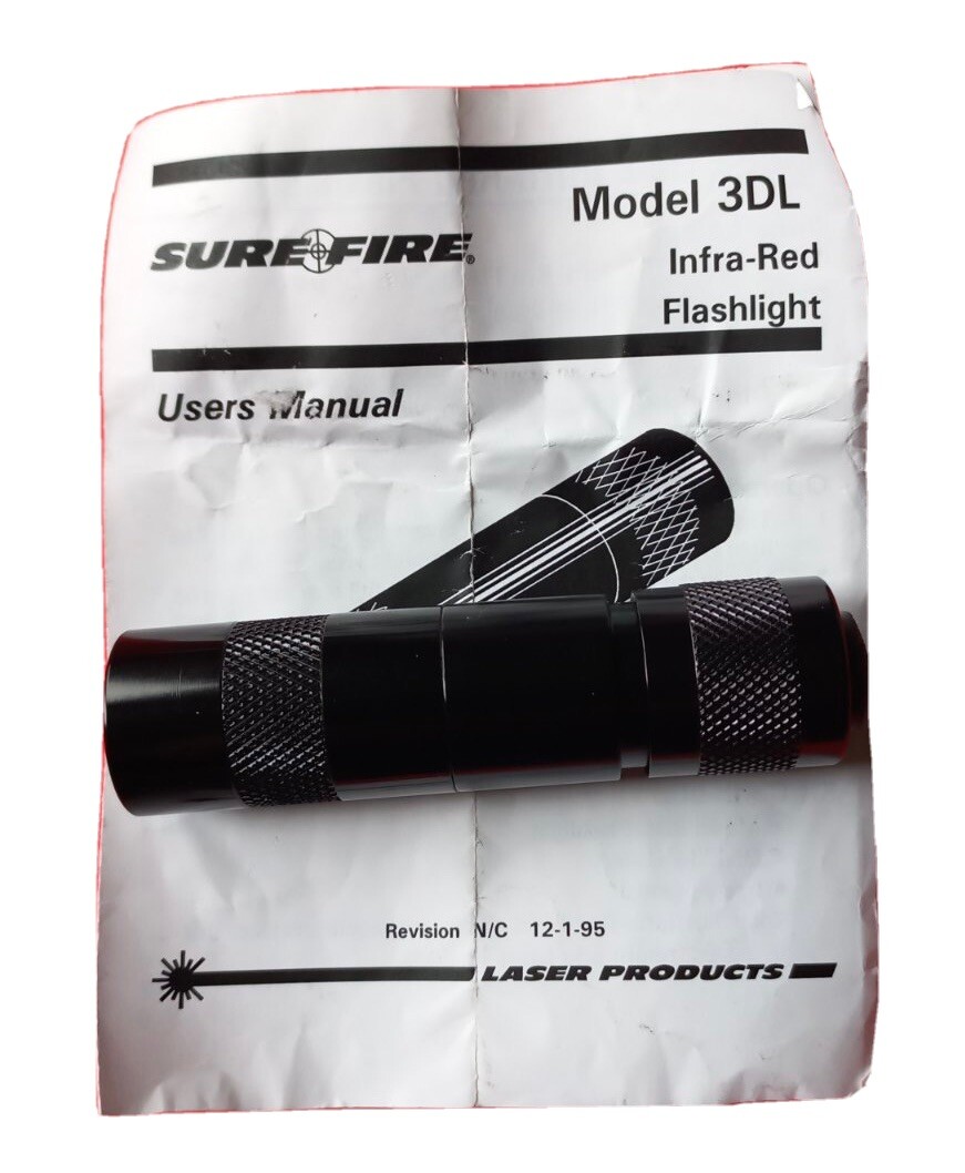 Old gen rare Laser Products Surefire 3 DL Black flashlight Mint ...