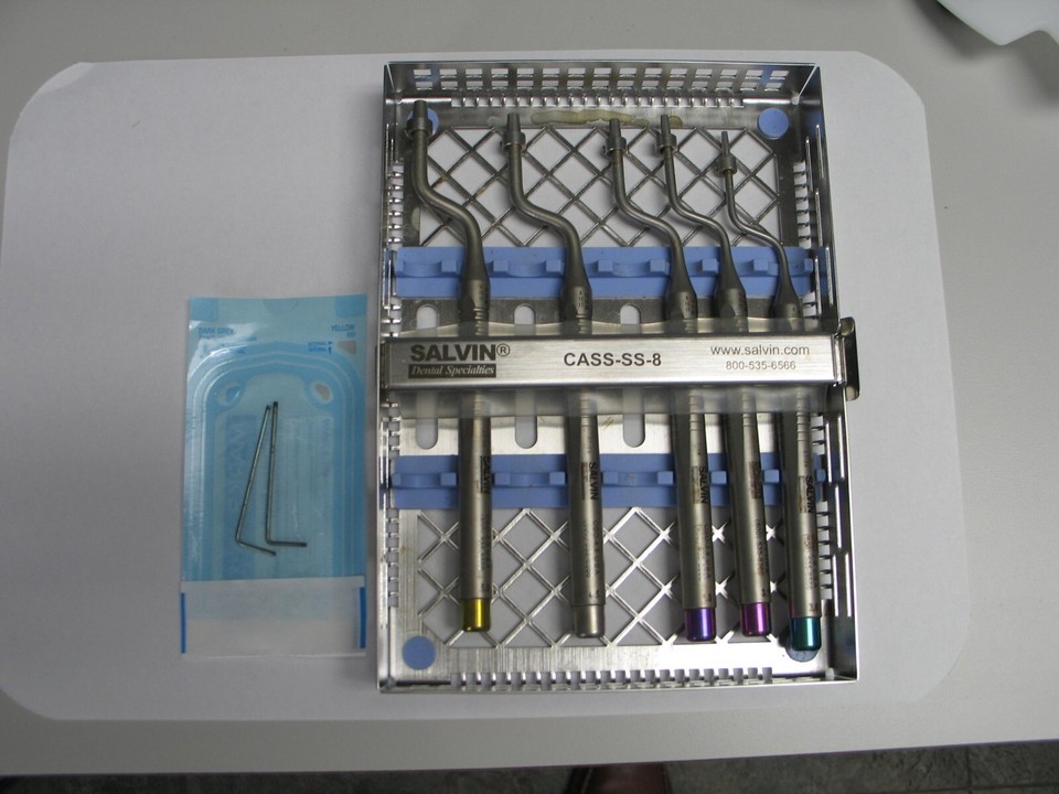 Salvin offset dental osteotomes, concave tips, autoclavable cassette ...