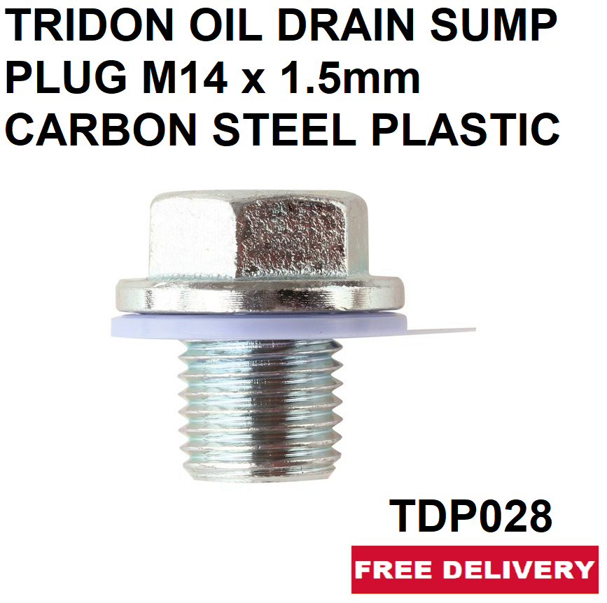 TRIDON OIL DRAIN SUMP PLUG M14 x 1.5mm CARBON STEEL PLASTIC TDP028 | eBay