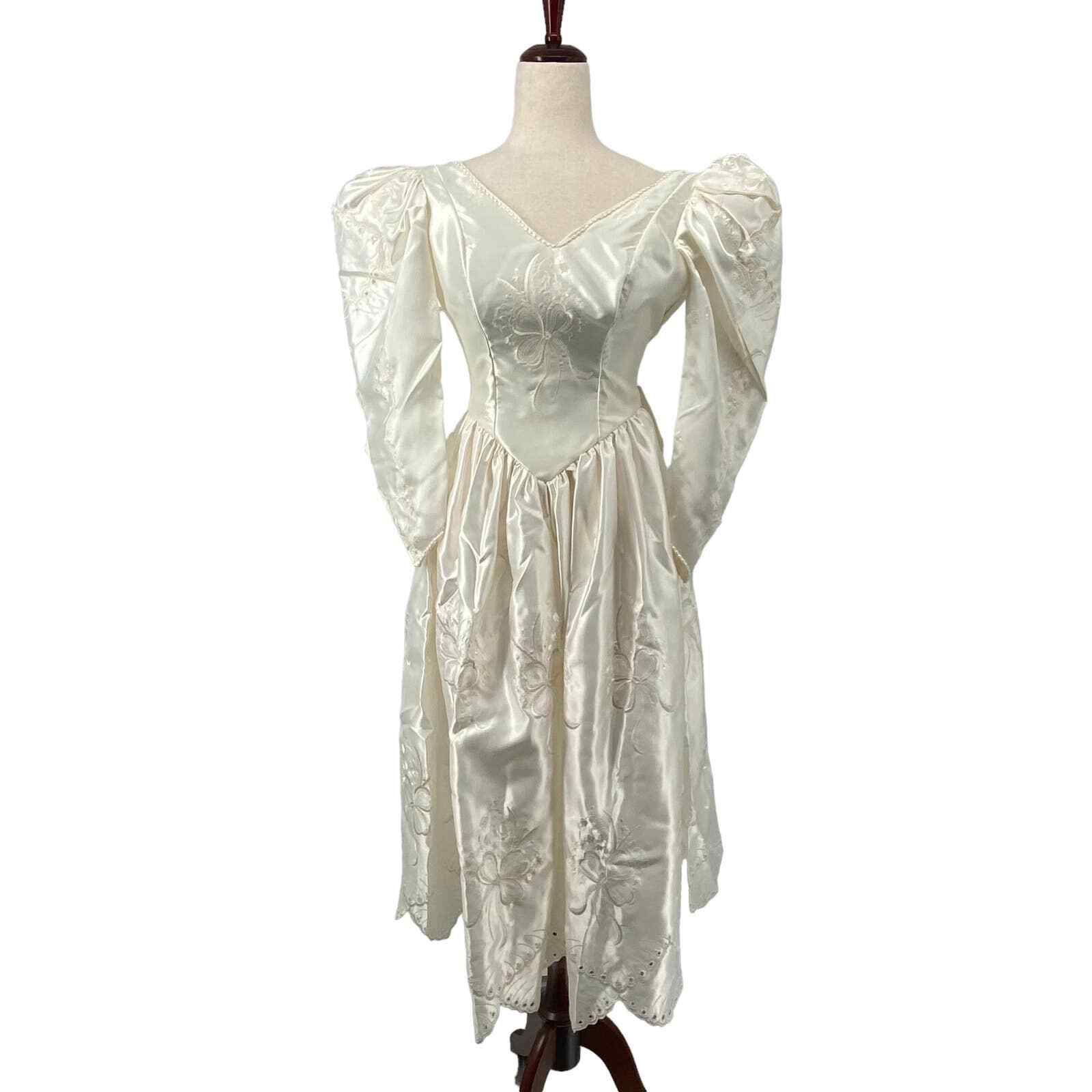 Vintage Kelly B Gowns Sweetheart Princess Puff Sleeve… - Gem