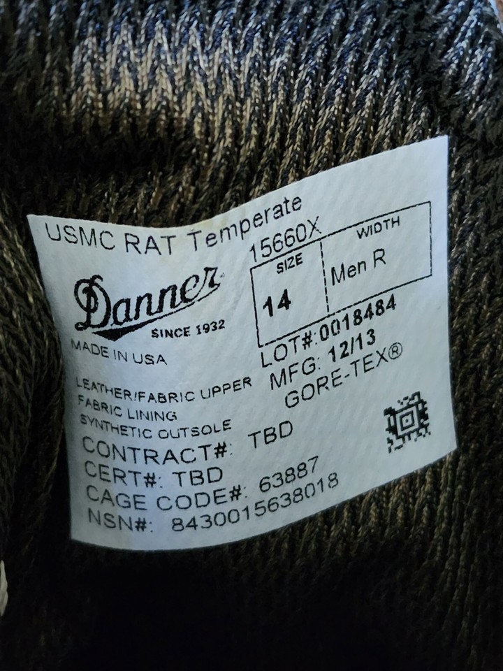 USMC Coyote Danner RAT Temperate (TW) Boot Style 15660X - New *mocinc ...