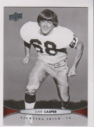 2012 Upper Deck #44 Dave Casper college card, Notre Dame / Oakland ...
