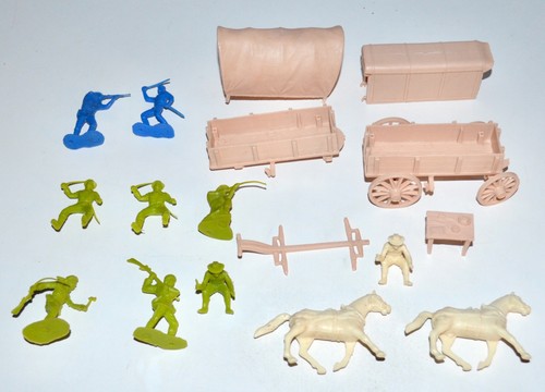 Vintage 1970s Marx Giant Fort Apache Playset Covered Wagon & More ...