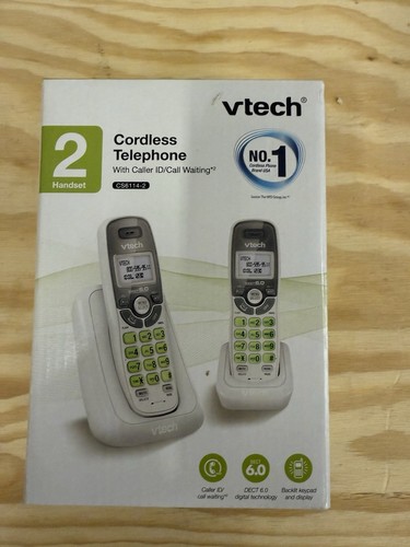 Vtech 2 pk Digital Cordless Telephone White 735078018625| eBay