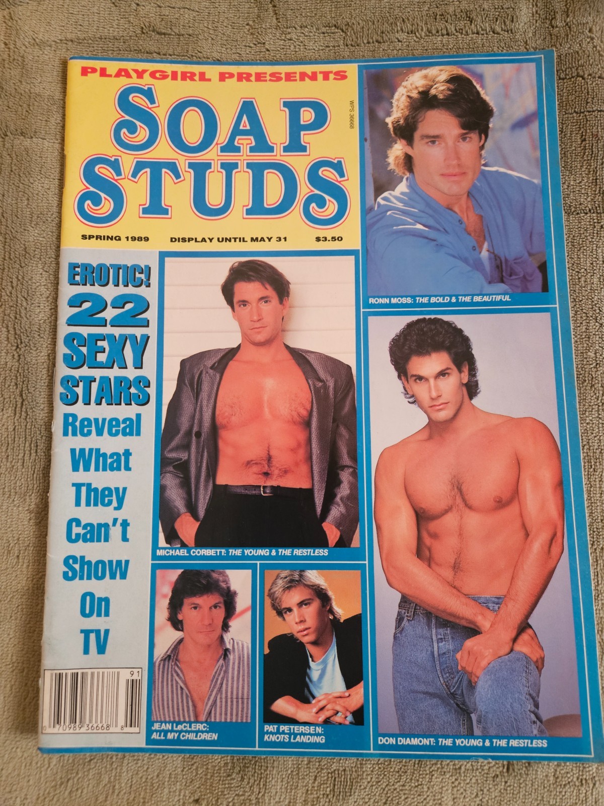 PLAYGIRL'S SOAP STUDS Spring 1989 Gay JOHN STAMOS Andrew Stevens TERRY ...