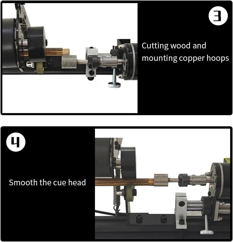 Pool Cue Lathe Players Pool Cue Repair Kit 7 in 1 Billiard Cue Stick ...