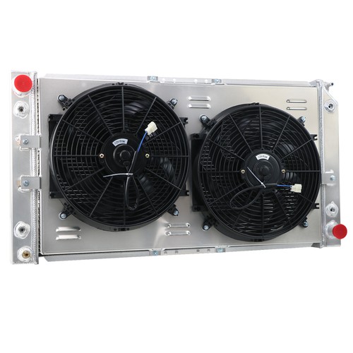 4 Rows Radiator Shroud Fan Fit 94 95 96 CHEVY IMPALA CAPRICE FLEETWOOD ...