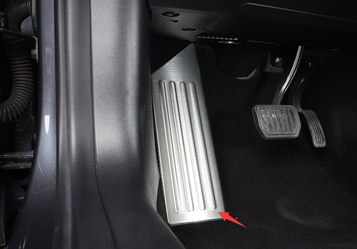For Tesla Model 3 17-2021 Silver Titanium Footrest Pad Pedal Cover Trim ...