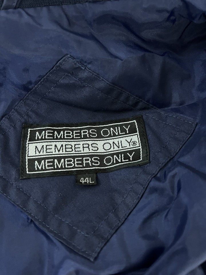 Members Only Racer Jacket Blue 44L Original Vintage Classic Iconic | eBay