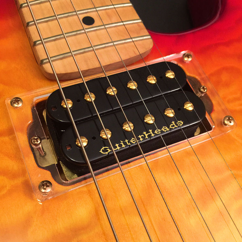 Guitar Parts Humbucker Pickup Flat Bezel Acrylic MOUNTING RING - CLEAR ...