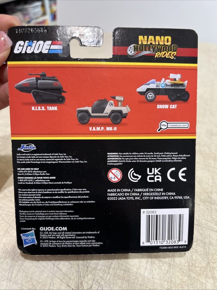 GI JOE NANO MICRO DIECAST JADA MACHINES SNOW CAT VAMP MK II COBRA HISS ...