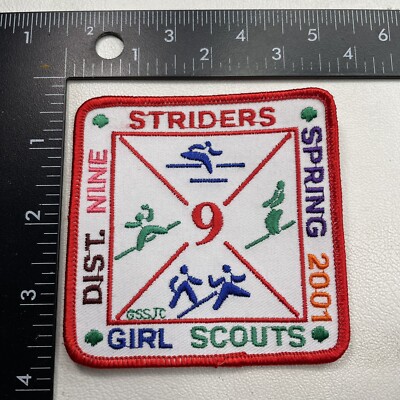 2001 Girl Scouts San Jacinto Council District Nine Striders Patch GSSJC ...