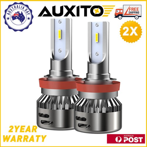 2x AUXITO H8 H11 H9 LED Headlight Globes Bulbs Kit Replace Halogen ...