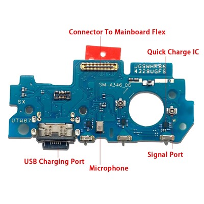 Samsung Galaxy A34 5G SM-A346B USB-C Charging Port Mic Dock Connector ...