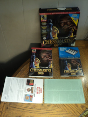 Chessmaster 6000 Big Box (PC, 1998) Complete w/ Travel Chess Set(NEW ...
