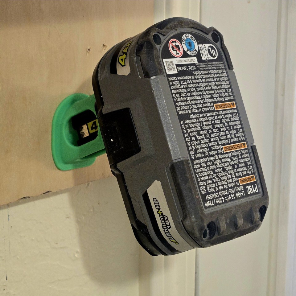 ***7 Pack** RYOBI Battery Holder Wall Mount for Ryobi One+ One Plus 18V ...