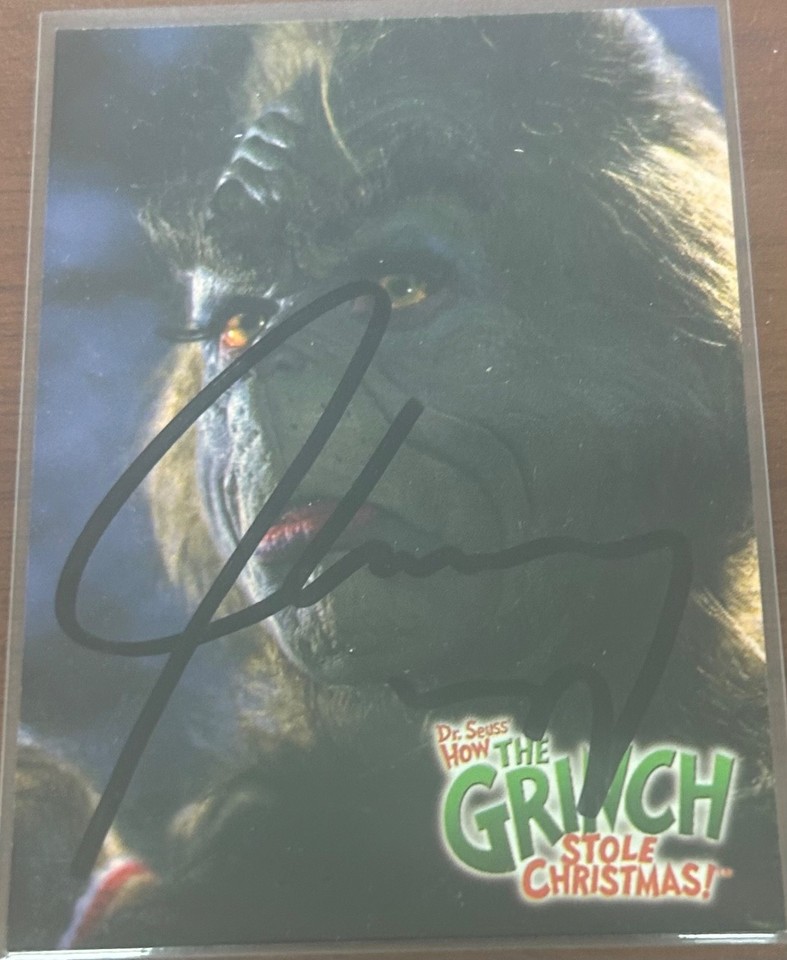 2000 How The Grinch Stole Christmas JIM CARREY #10 🎅🏻 BEAUTY Autograph ...