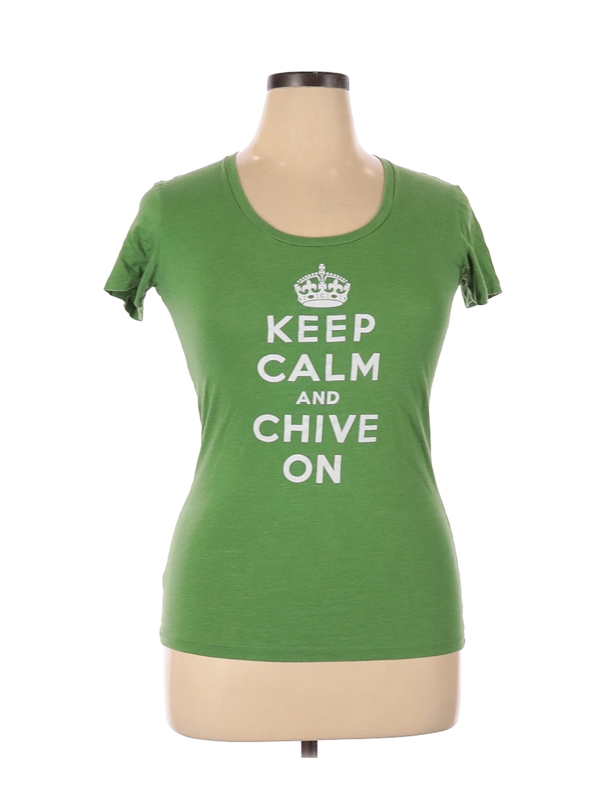 Chive Tees Women Green Short Sleeve T-Shirt L | eBay