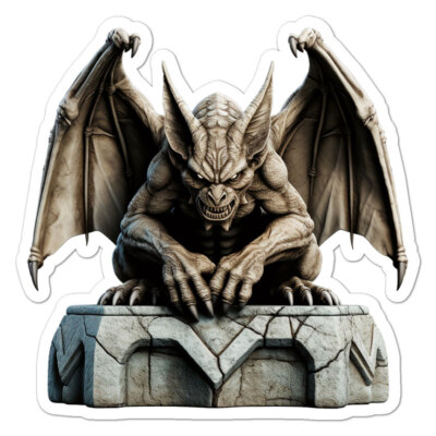 Evil Gargoyle Monster, Vinyl Decal Sticker, Indoor Outdoor, 3 Sizes ...